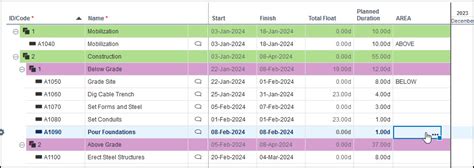 Using Fill Down In Primavera P6 Eppm Populating Columns