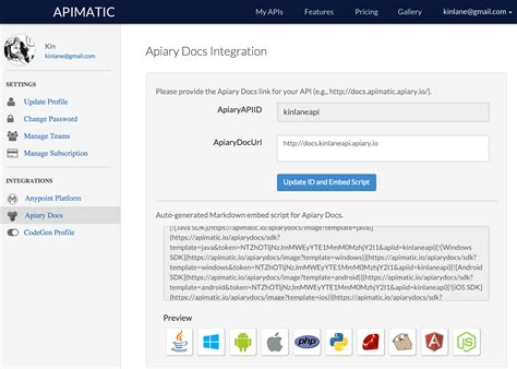 Embedding Your Language Sdks In Your Apiary Documentation Using Apimatic