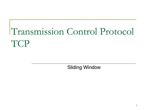 SOLUTION Tcp Sliding Window Studypool
