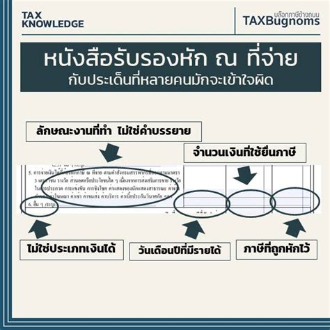 Taxbugnoms เช็คให้ดี เวลาได้หนังสือรับรองการหักภาษี ใบ