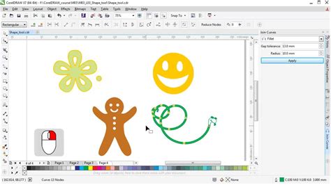 Coreldraw Трикове при оформяне на криви с инструмента Shape Аула урок