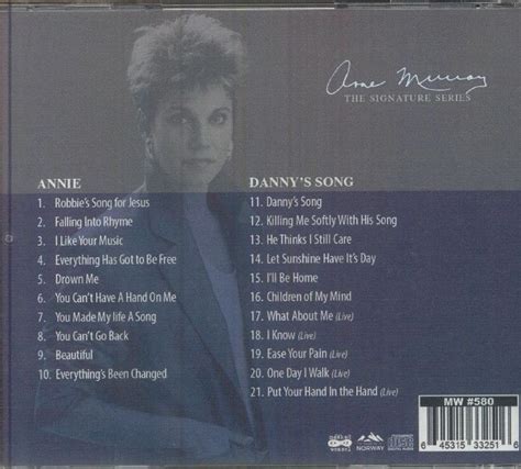 Anne Murray Annie Dannys Song Cd At Juno Records