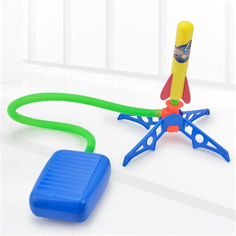 점프 쿵쿵 로켓 발사기 장난감 어린이 유아 야외 뒤뜰 게임 활동 거품 로켓 생일 선물 소년 소녀 Hello