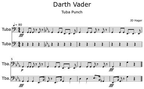 Darth Vader Sheet Music For Tuba