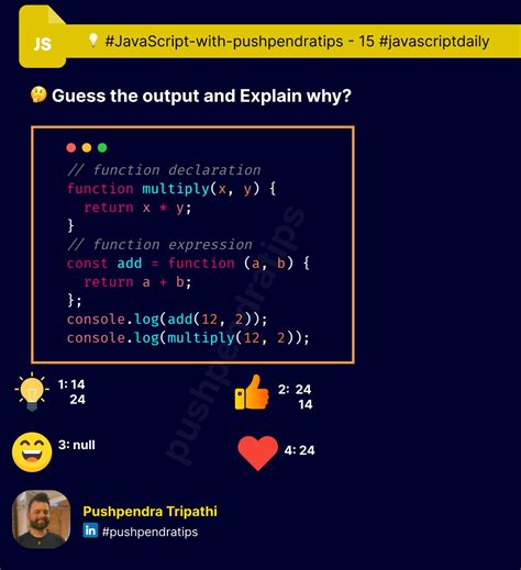 Pushpendra Tripathi On Linkedin Javascript Javascriptdaily Javascript Developer Community