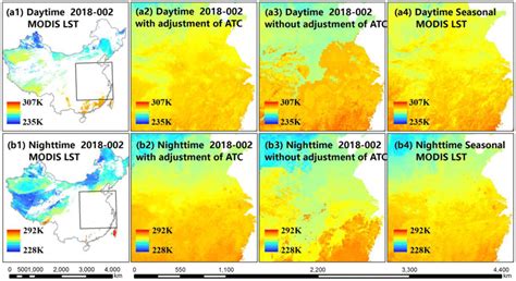 Comparisons Of Spatial Distributions Between Lst Estimation With And Download Scientific