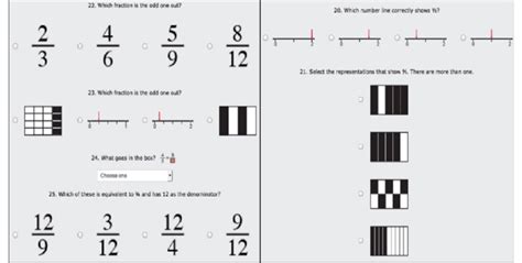 Extract From The Online Fractions Test English Version Undertaken By Download Scientific
