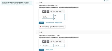 solved review review part a starting from rest a particle