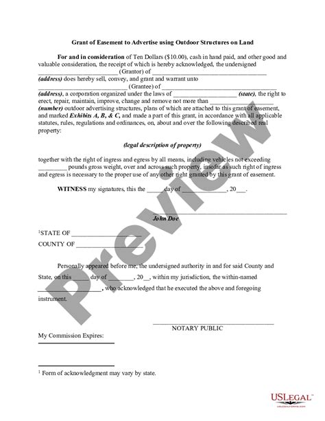 Easement On Land US Legal Forms