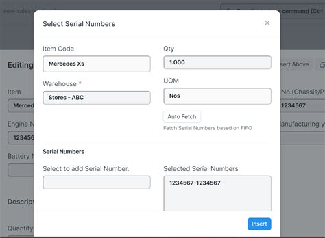 Hide Serial Number Dialog Box In Sales Invoice Doctype ERPNext