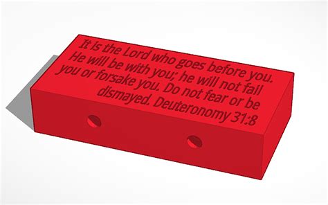 3d Design Bible Verse Block Tinkercad