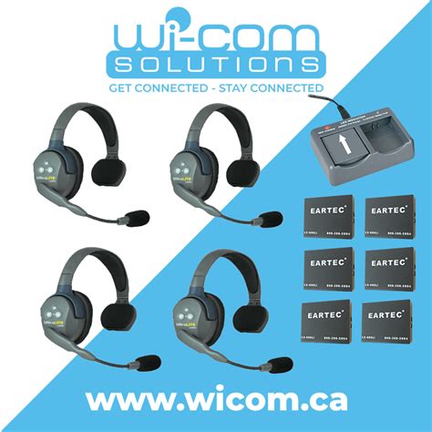 4 Person Eartec Intercom W Single Muff Rental Wi Com Solutions Inc