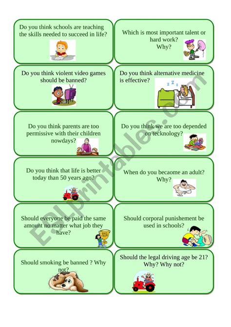 Speaking Cards Esl Worksheet By Rossman0