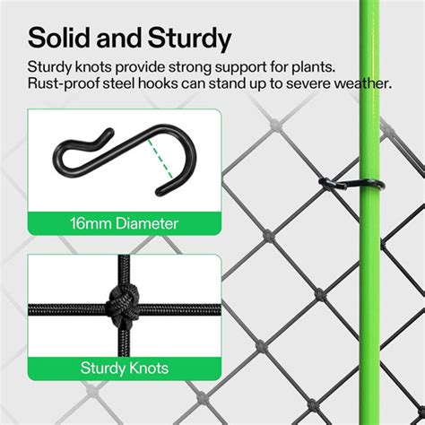 Arlmont Co X Ft Elastic Trellis Netting With Hooks For Climbi Wayfair