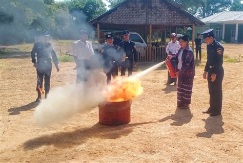 မိတ္ထီလာမြို့၌ မီးဘေးအန္တရာယ်ကြိုတင်ကာကွယ်ရေး အသိပညာပေးခြင်းနှင့် လက်တွေ့မီးငြှိမ်းသတ်လေ့ကျင့်ခ