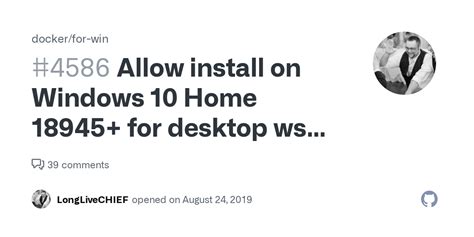 Allow Install On Windows 10 Home 18945 For Desktop Wsl2 Tech Preview