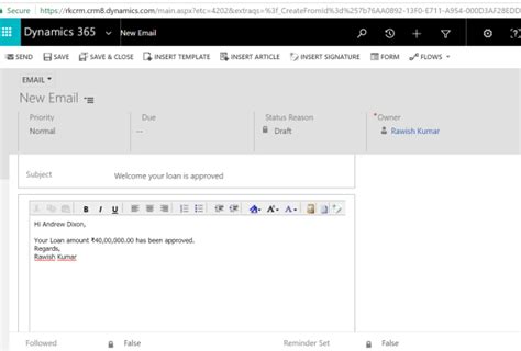 Create Email Template With Dynamic Values From Custom Entities