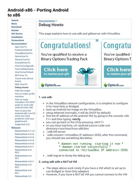 Debug Howto Android X86 Porting Android To X86 Pdf Android