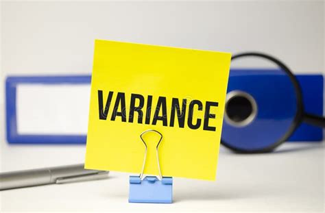 VARIANCE Text On Sticker On The Paper Diagram Stock Photo Image Of Difference Development