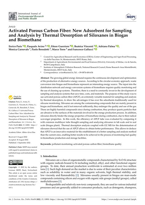 Pdf Activated Porous Carbon Fiber New Adsorbent For Sampling And