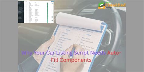 Why Your Car Listing Script Needs Auto Fill Components
