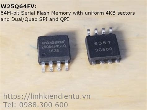 w25q64fv 3v 64m bit serial flash memory with uniform 4kb sectors and