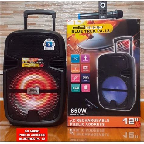Db Audio Pa 12bt Bluetrek Trolley Portable Karaoke Speaker Shopee Philippines
