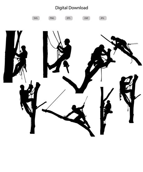 Tree Services Svg Tree Services Silhouette Tree Service Logo Tree Trimming Svg Design Tree