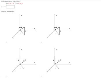 Answered Find The Sum Of The Given Vectors A B A B Illustrate