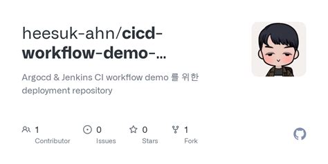GitHub heesuk ahn cicd workflow demo deployment Argocd Jenkins CI workflow demo 를 위한