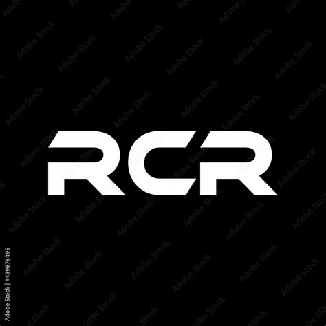 Rcr Letter Logo Design With Black Background In Illustrator Vector