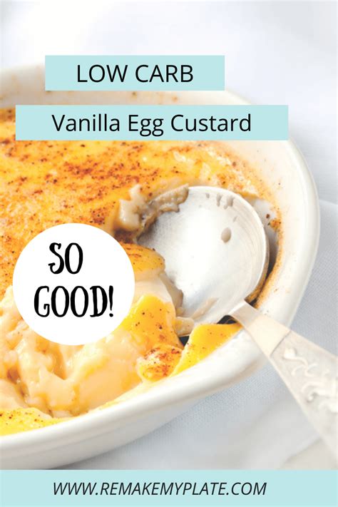 Low Carb Baked Egg Custard Recipe Remake My Plate