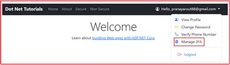 Two Factor Authentication In Aspnet Core Identity Dot Net Tutorials