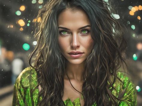 Premium Ai Image Beautiful Woman With Black Hair And Blue Eyes
