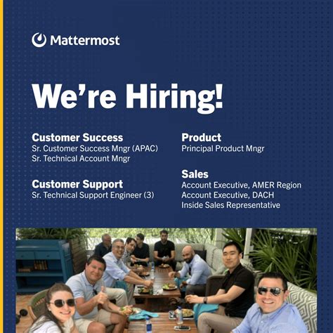 Hiring Jobopportunities Joinus Techjobs Opensource Collaborationtools Mattermost