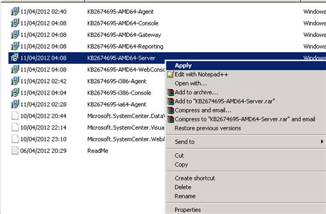 Kevin Greene IT Blog SCOM Deploying Cumulative Update Rollup CU Hotfix