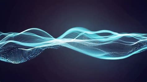 The Fluid Dance Of Luminous Dots Forming An Otherworldly Electric Wave Stock Footage Video