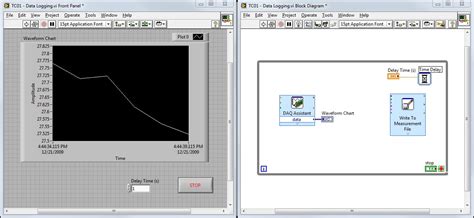 data logging in ni labview with daq hardware ni