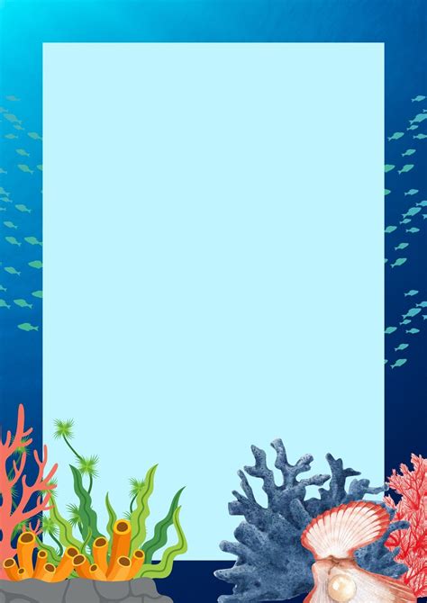 Fish Background Page Border And Printable Background In