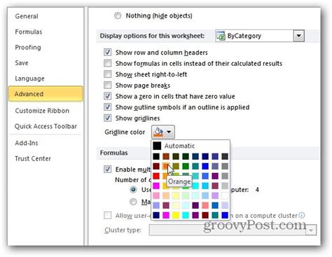 How To Change Gridlines Color In Microsoft Excel
