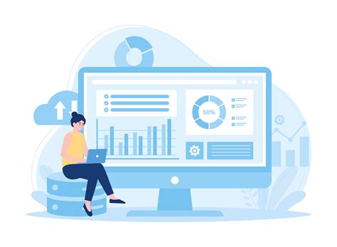 Web Hosting Online Database Storage Technology Concept Flat Illustration 28555974 Vector Art At