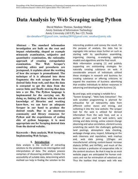 Bda Data Analysis By Web Scraping Using Python Data Analysis By Web