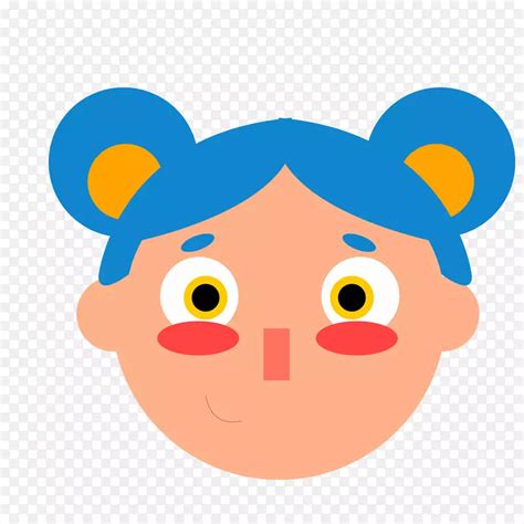 卡通绑辫子的小女孩png图片素材下载 图片编号qaozddaq 免抠素材网