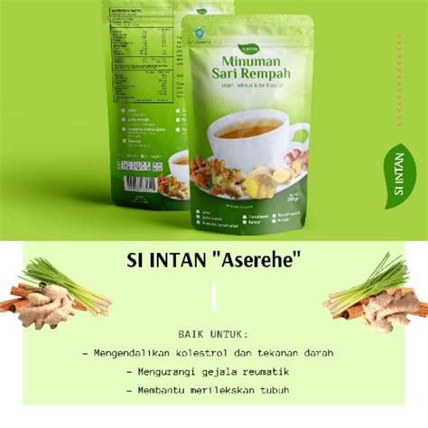 Serbuk Serai Jahe Serai Jahe Instan Sari Serai Jahe Si Intan