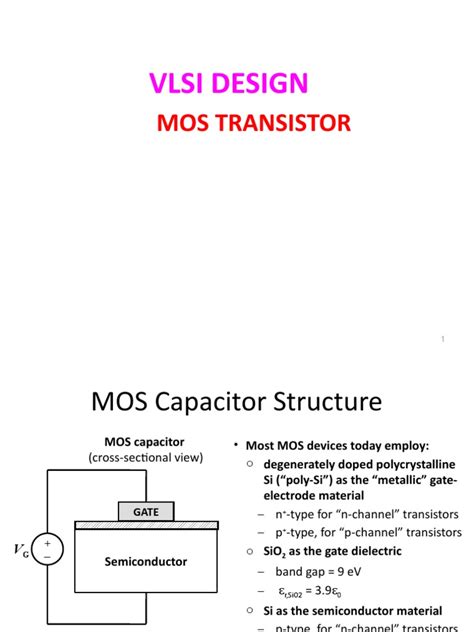 Vlsi 1 Pdf Mosfet Field Effect Transistor