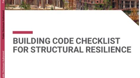 Building Code Checklist For Structural Resilience Preventionweb