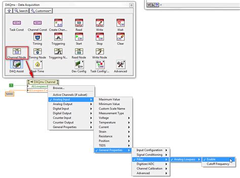 Solved How To Activate Low Pass Filter Of 6115 With Daqmx Ni Community