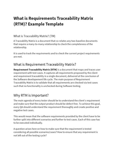 Chapter 2 Requirements Traceability Matrix Pdf Software Testing