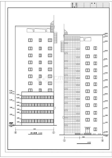 某城区十二层酒店建筑扩初设计施工方案cad图纸施工方案土木在线