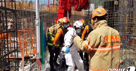 부산 아파트 신축공사장 콘크리트 타설기계 파손4명 사상종합3보
